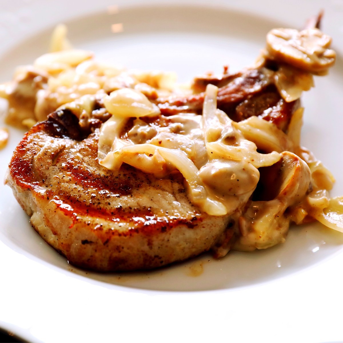 French Pork With Mushroom Sauce Recipe | Cooking Frog