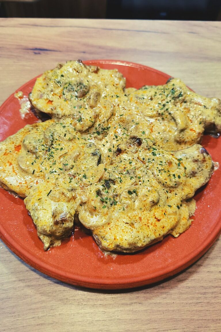 French Pork With Mushroom Sauce Recipe | Cooking Frog
