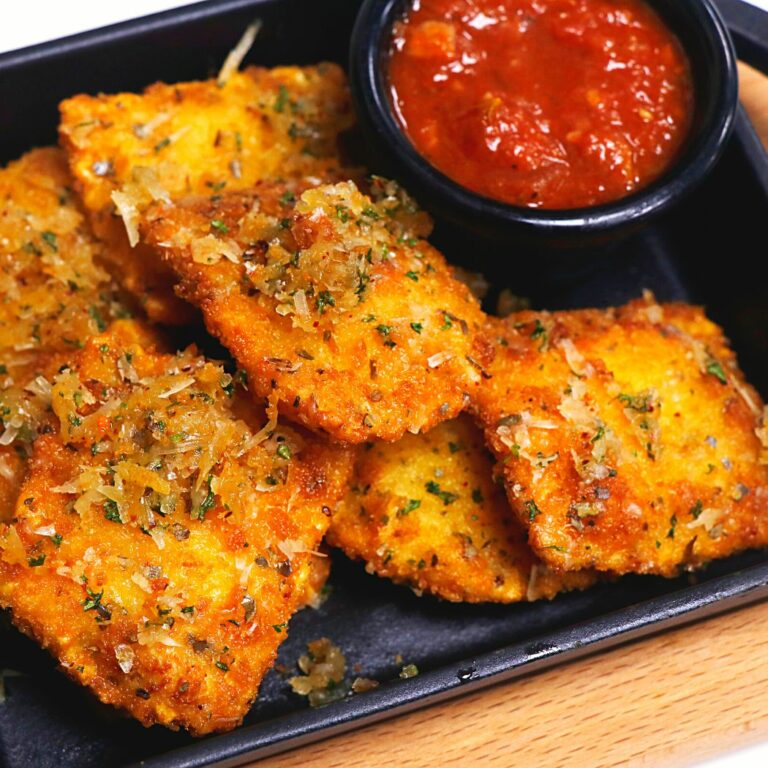 Baked Crispy Parmesan Ravioli - Cooking Frog