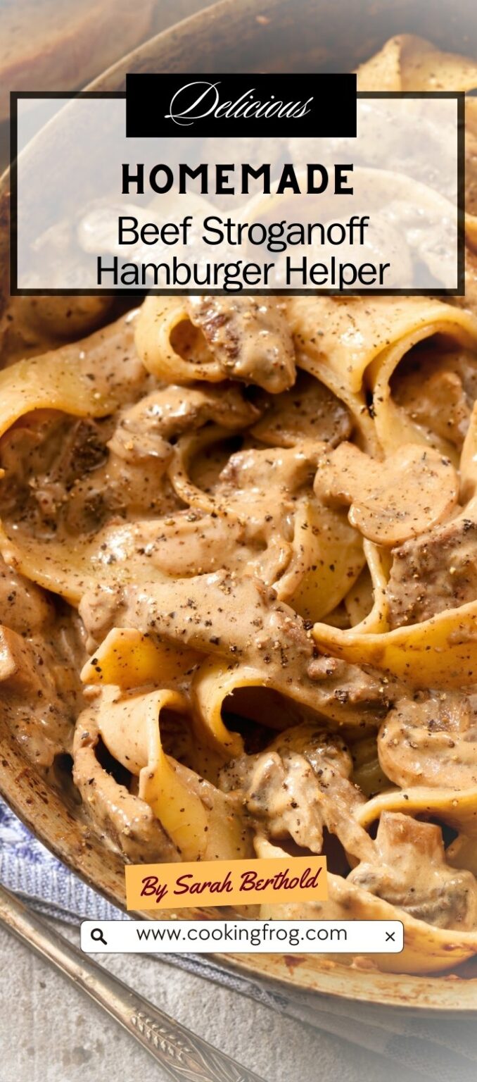 Homemade Beef Stroganoff Hamburger Helper Recipe (With a Twist ...