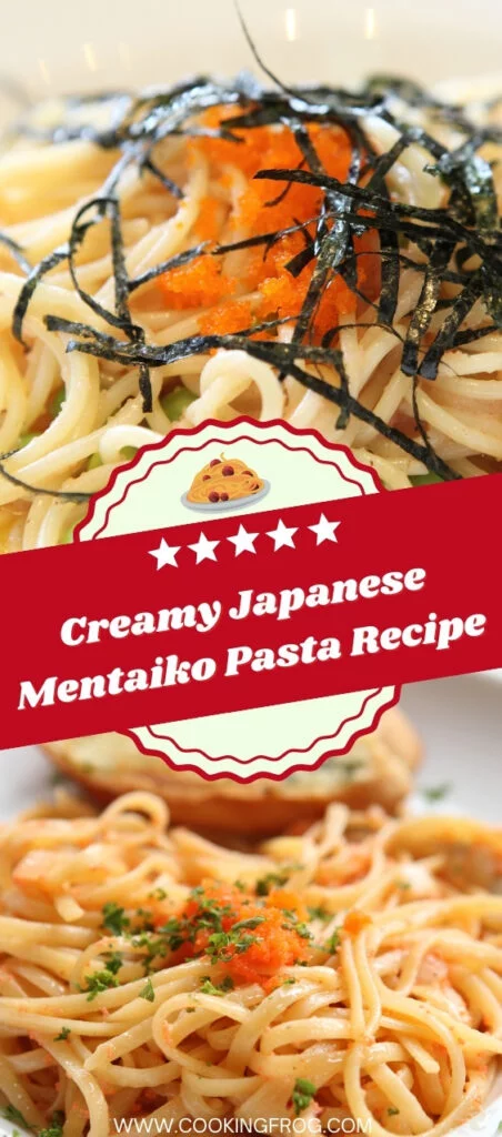 Creamy Japanese Mentaiko Pasta Recipe - Cooking Frog