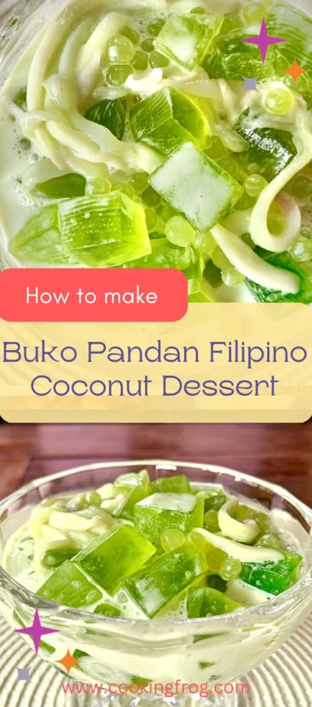 Easy Buko Pandan Recipe (Filipino Coconut Dessert) - Cooking Frog