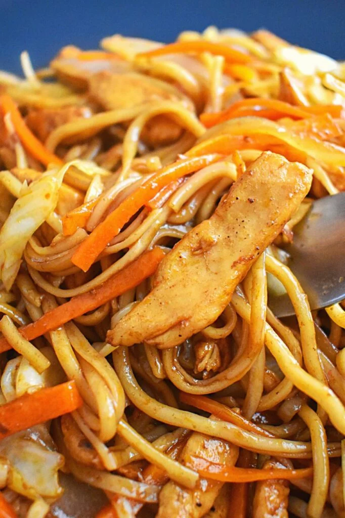 Chicken Lo Mein (Din Tai Fung Chicken Fried Noodles) - Cooking Frog