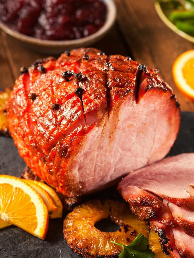 Pineapple Honey-Glazed Ham - Easy Recipe - Cooking Frog