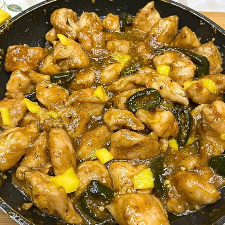 Sticky Mango Jalapeño Chicken - Cooking Frog