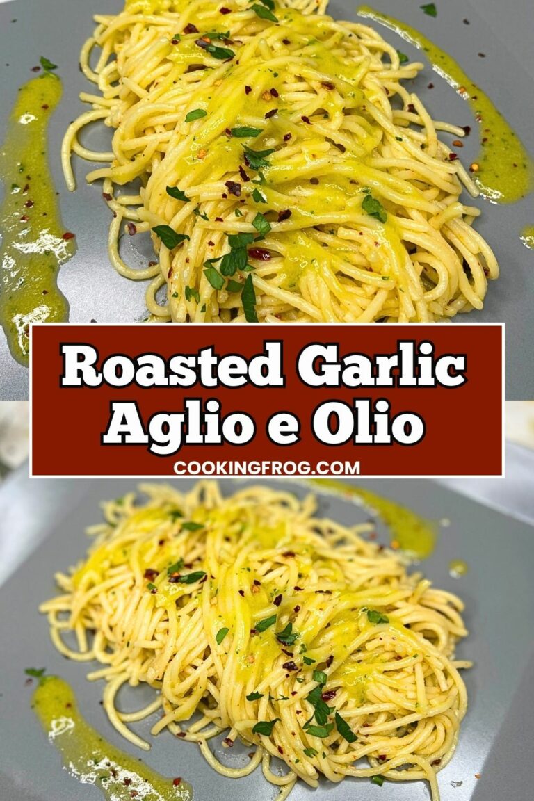 Roasted Garlic Aglio e Olio - Cooking Frog